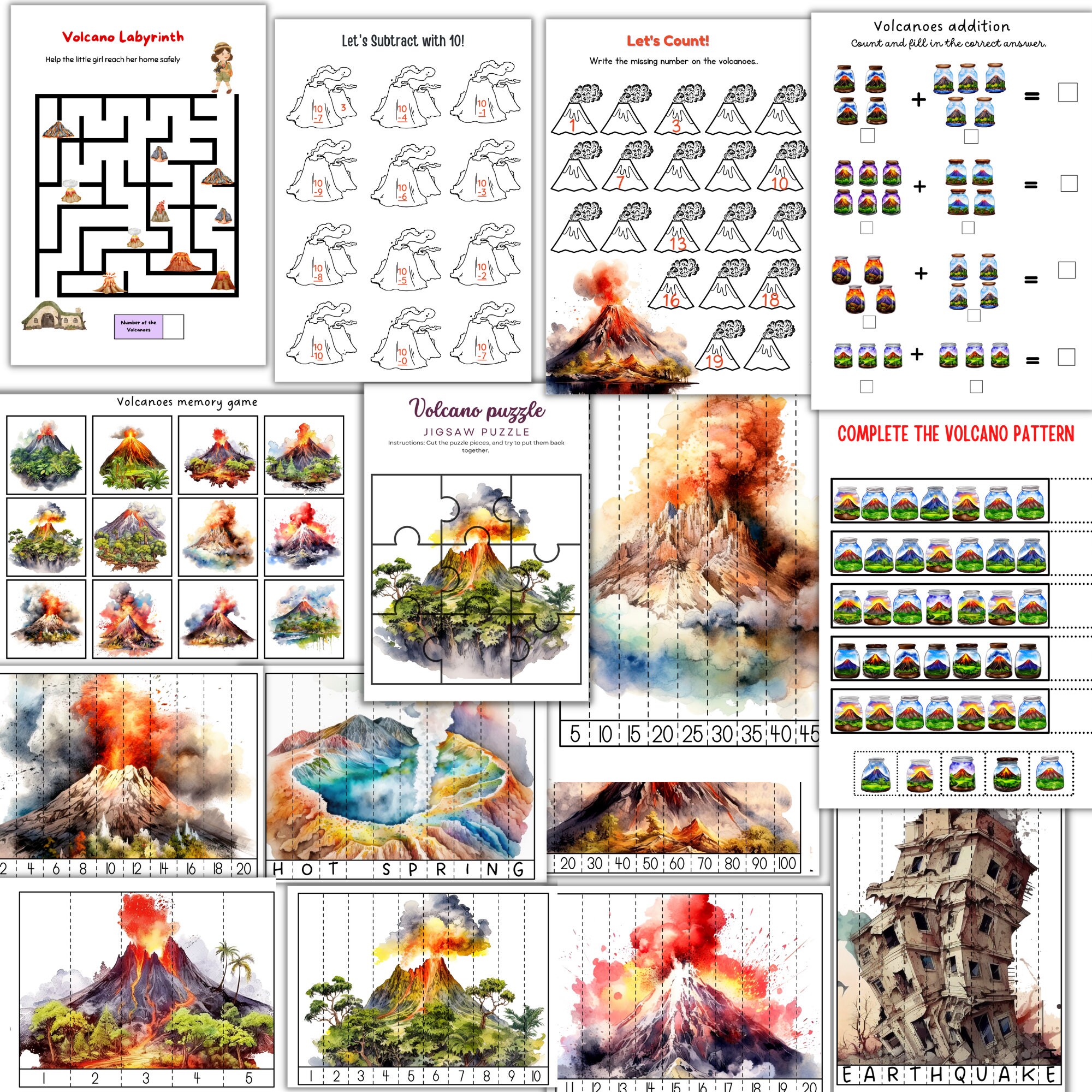 Earthquake Unit Study, Volcano Unit Study, Tectonic Plates Unit Study ...