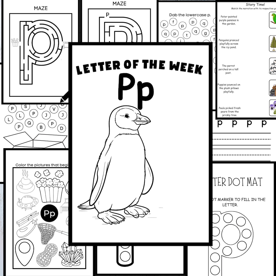 Letter of the Week Worksheets, Phonics Worksheets, Alphabet Binder ...
