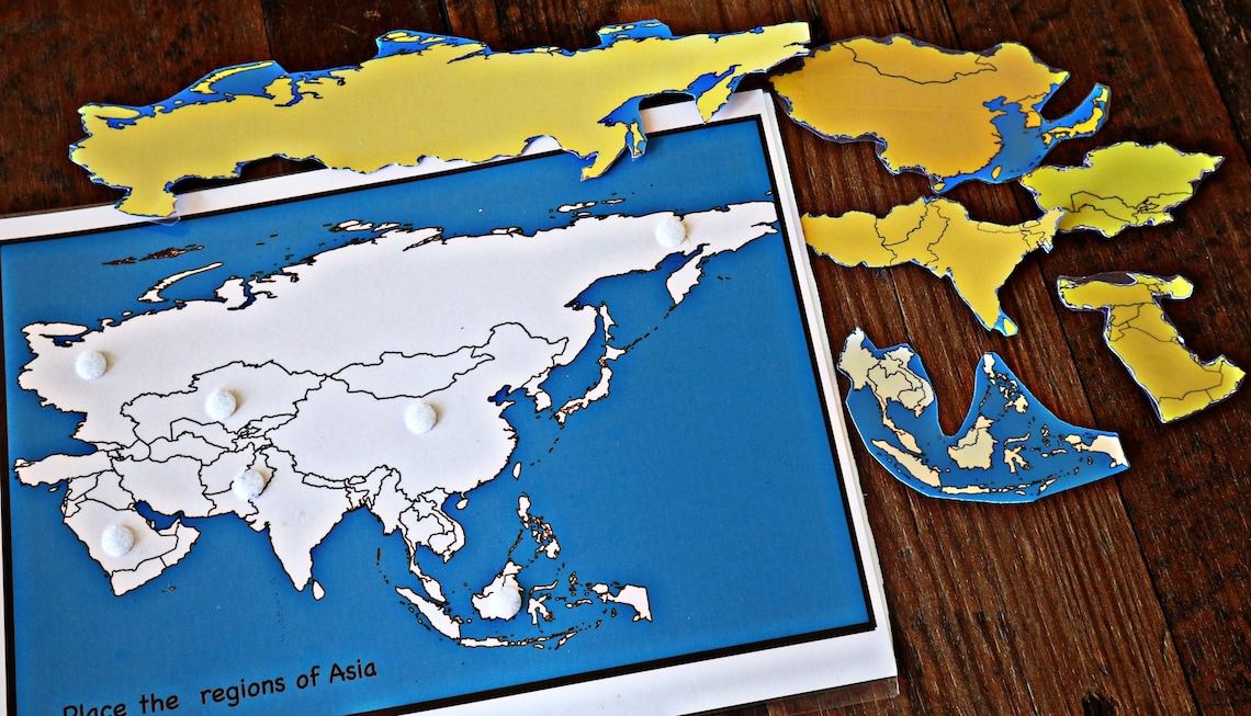 Asia Unit Printable, Asia Puzzle, Asia 3 Part Cards, Asia Landmarks ...