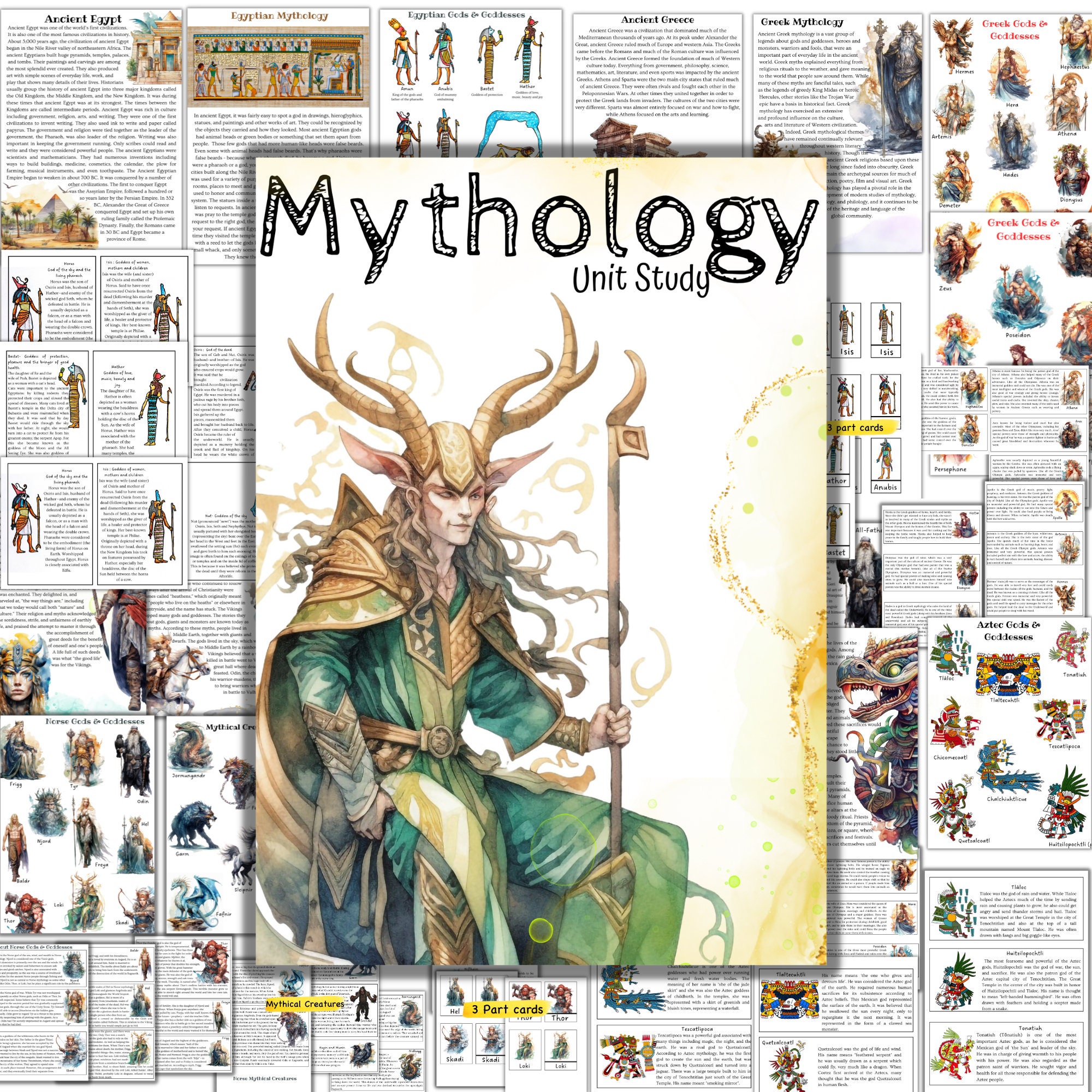 Mythology Unit Study, Greek Mythology Unit, Roman Mythology Unit, Norse ...