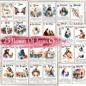 Advent Cards, Christmas Story Cards, Names of Jesus Christ, Christmas ...