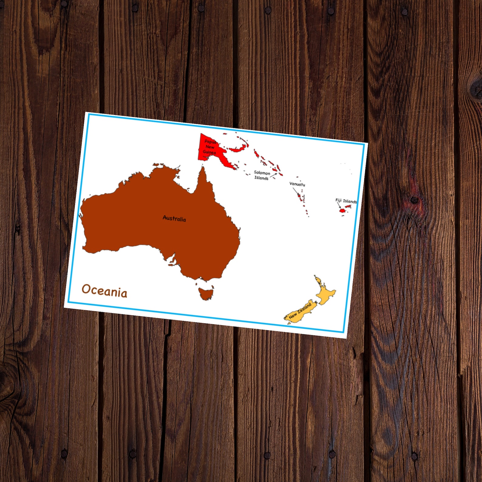 Montessori World Map Printable Geography Unit Homeschool - Etsy