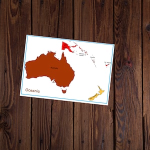 Montessori World Map Printable, Geography Unit, Homeschool World Map ...