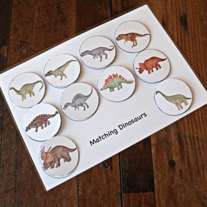 Dinosaurs Matching Printable, Dinosaurs Unit Study, Names of Dinosaurs ...