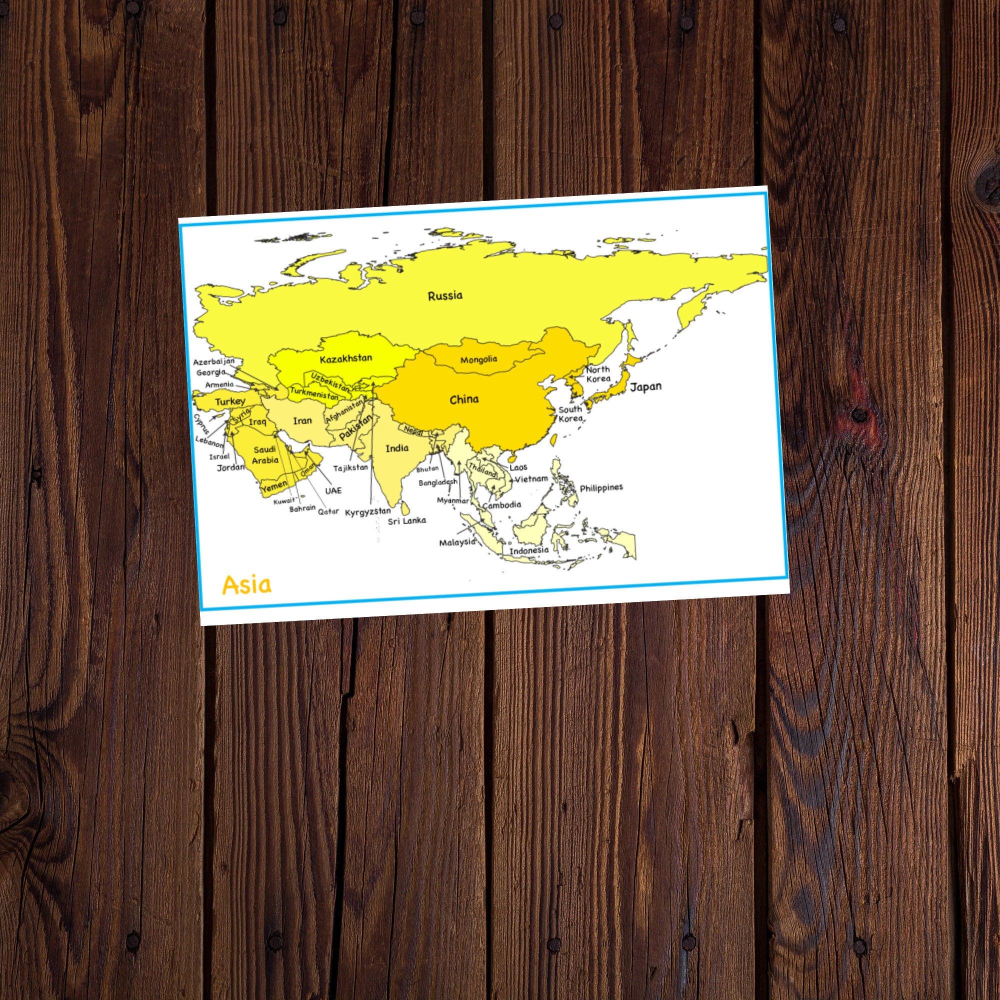 Montessori World Map Printable Geography Unit Homeschool - Etsy