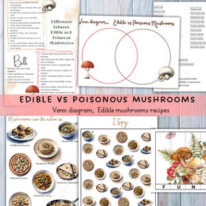 MUSHROOMS UNIT STUDY, Fungi Unit Study, Mushroom Printable, Autumn ...