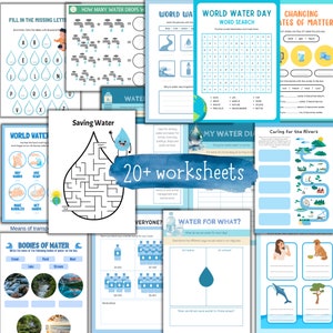 Water Unit Study, Water Bodies Printables, Water Bodies Montessori ...