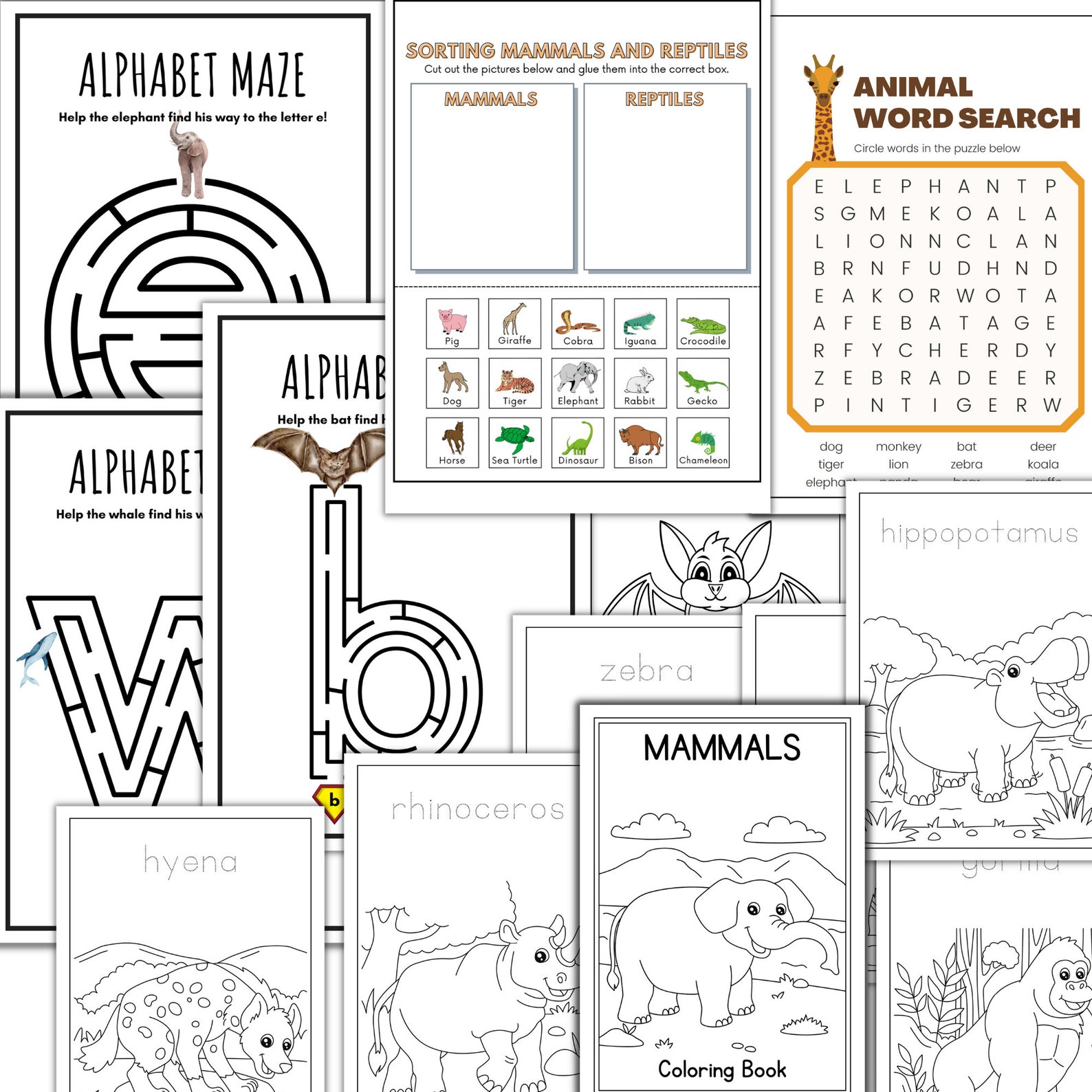 Mammals Unit Study, Elephant Unit Study, Bat Unit Study, Whale Unit ...
