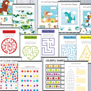 2D Shapes Bundle, Shapes Binder, Shapes Activities, Pre-k Shapes ...