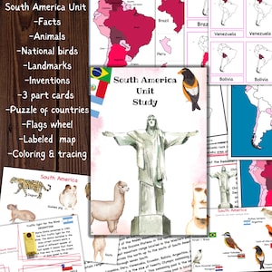 Continents Unit Study, World Map Printable Puzzle, Africa Unit, Flags ...