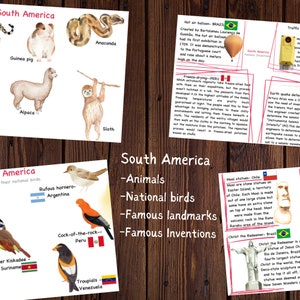 Continents Unit Printable, Continents Landmarks, Continents Birds ...