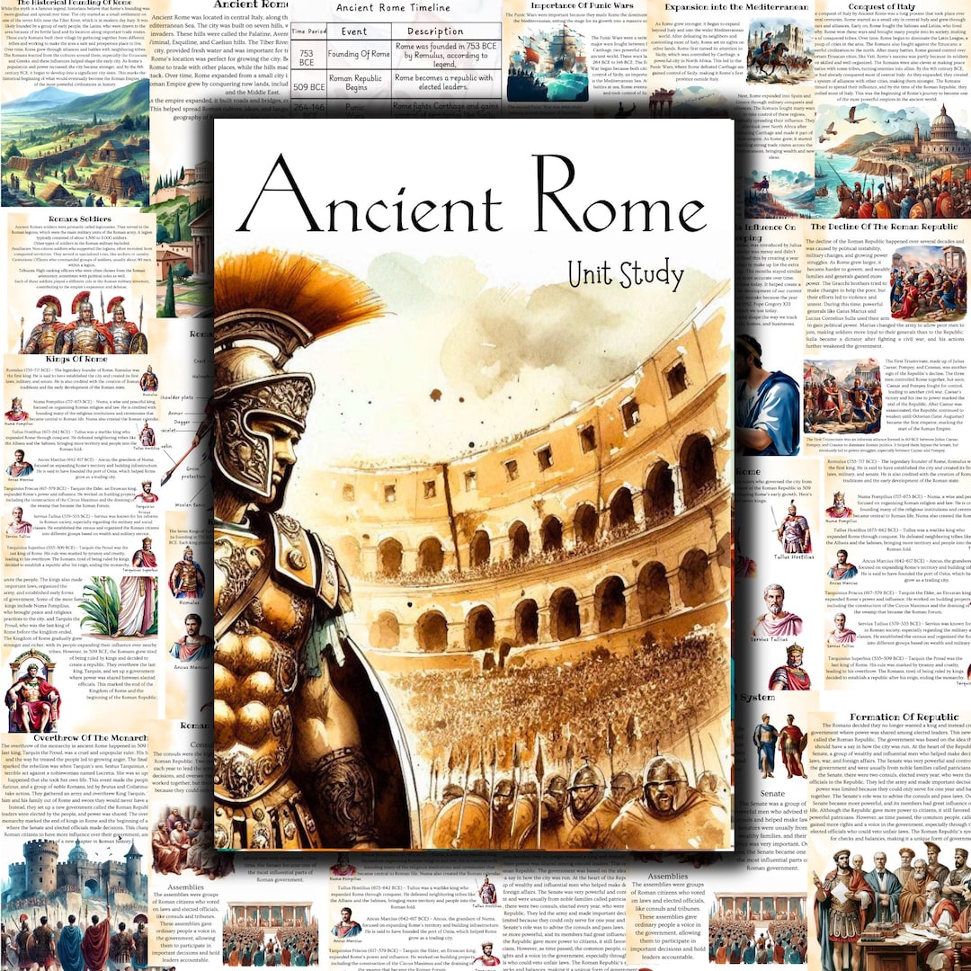 Ancient Rome Unit Study, Roman Kingdom, Roman Empire, Roman Mythology ...