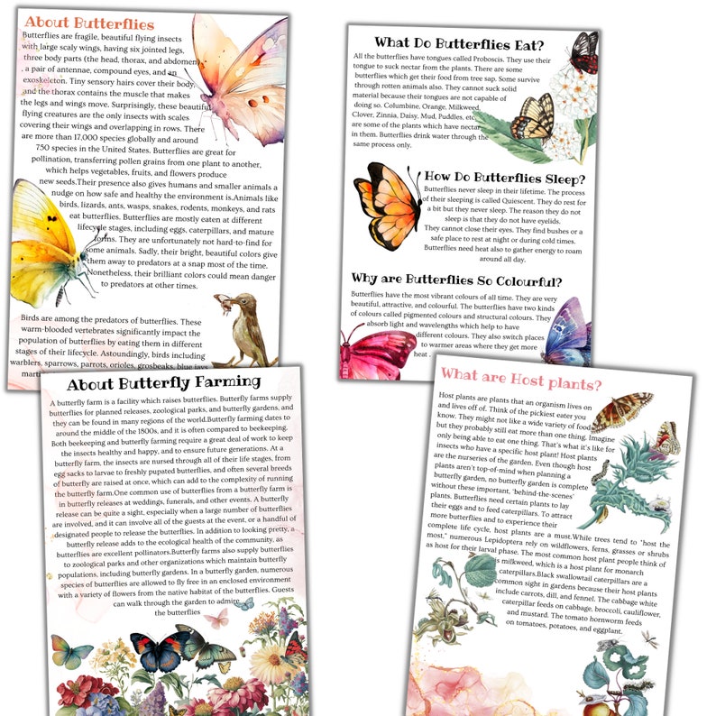 Butterfly Unit Study, Butterfly Printable Puzzle, Butterfly 3 Part ...
