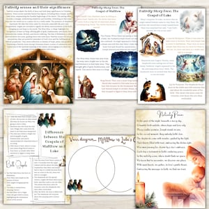 Nativity Unit Study, Jesus Birth Story, Nativity Printables, Nativity ...