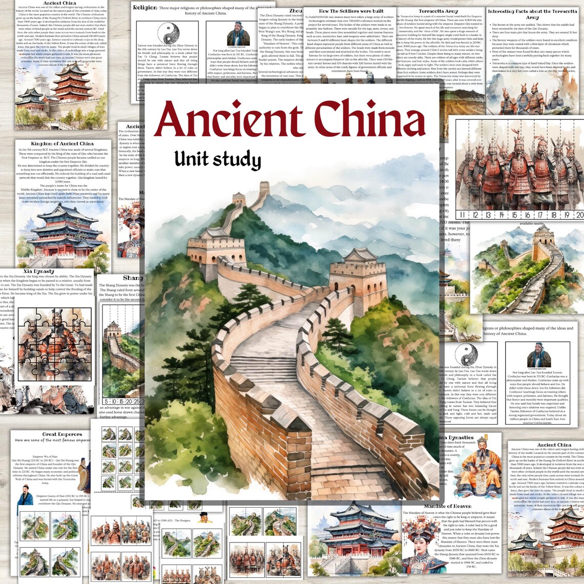Ancient History Unit, Ancient China, Ancient Greece, Ancient Rome ...