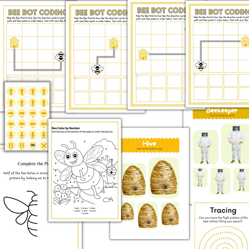 Honey Bee Unit Study Honey Bee Puzzle Printable Honey Bees - Etsy