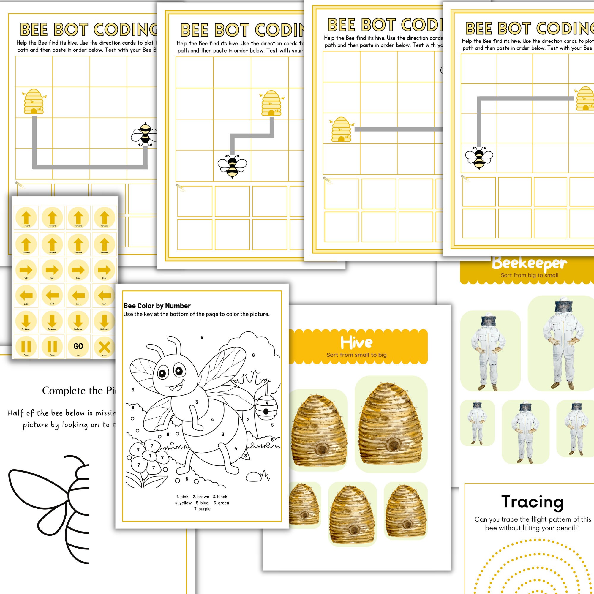 Honey Bee Unit Study Honey Bee Puzzle Printable Honey Bees - Etsy