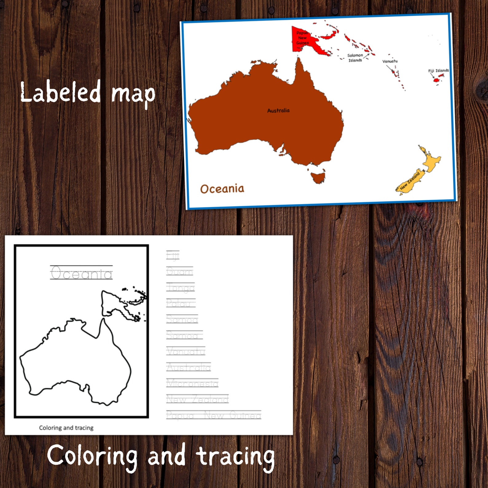 Oceania Unit Printable, Oceania Landmarks, Oceania Animals, Oceania ...