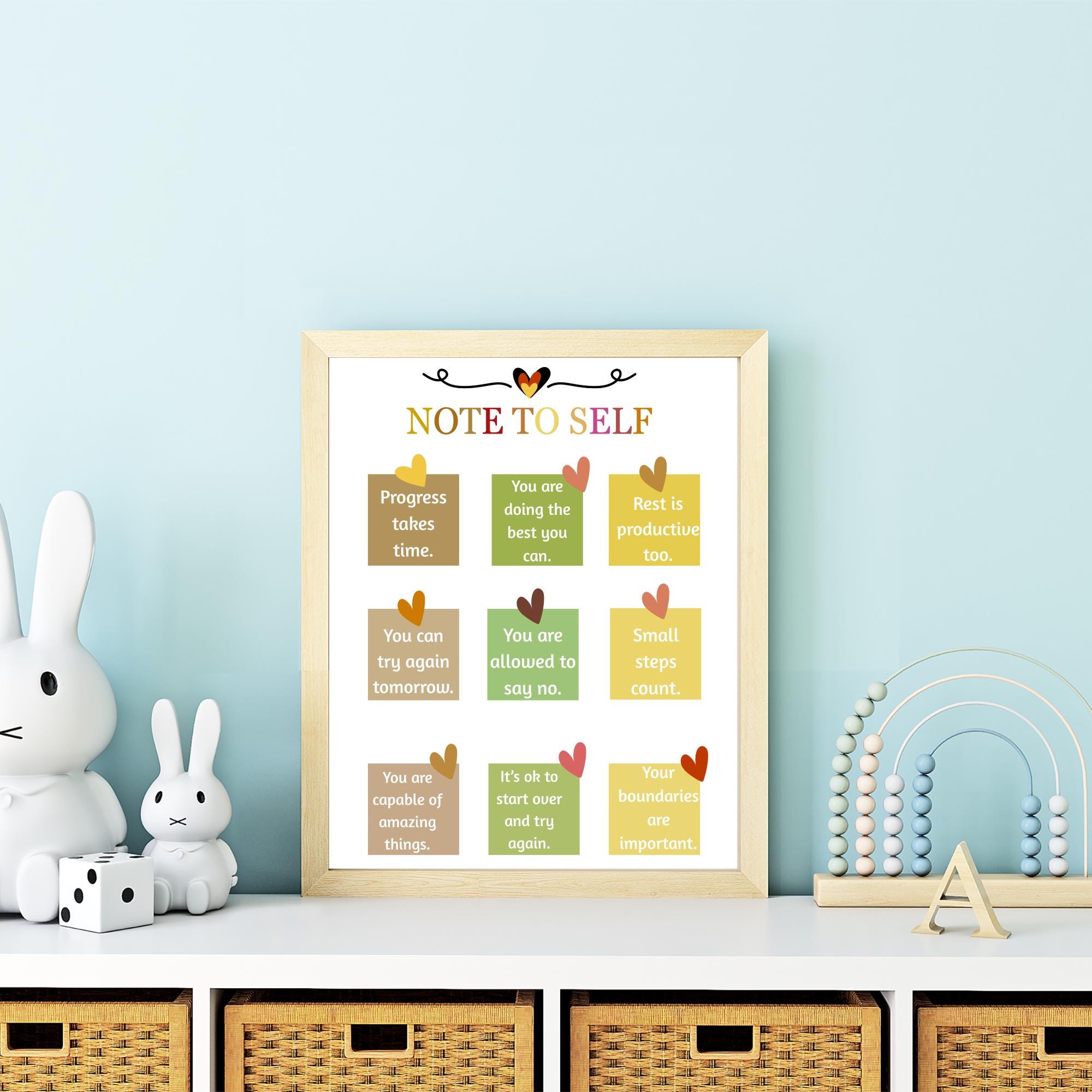 NOTE TO SELF Poster, Classroom Poster, Positive Self-talk Printable for ...