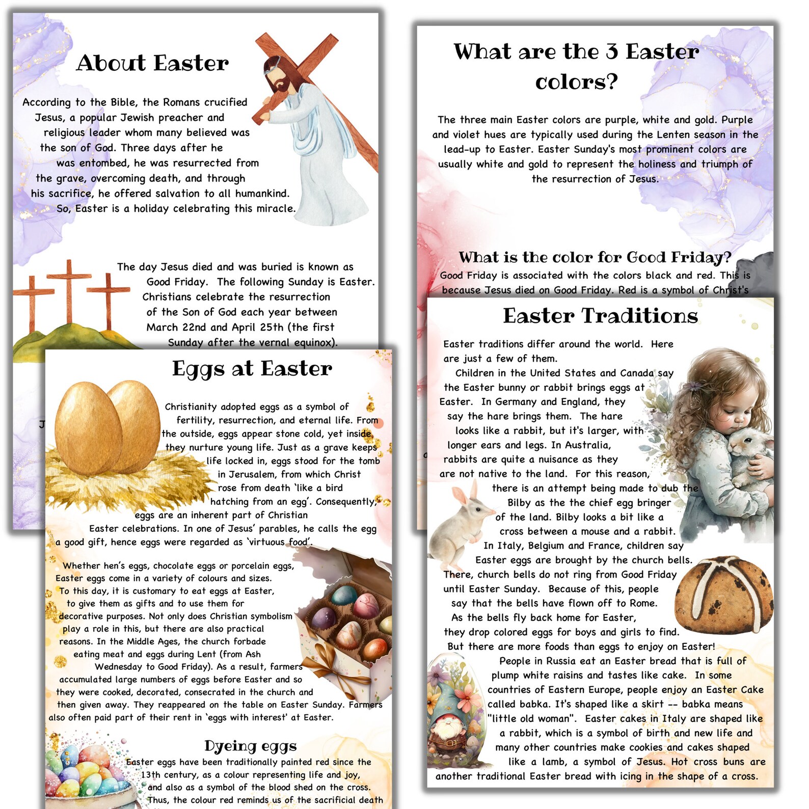 Easter Unit Study, Easter Activities Printable, Easter Pack, Rabbit ...