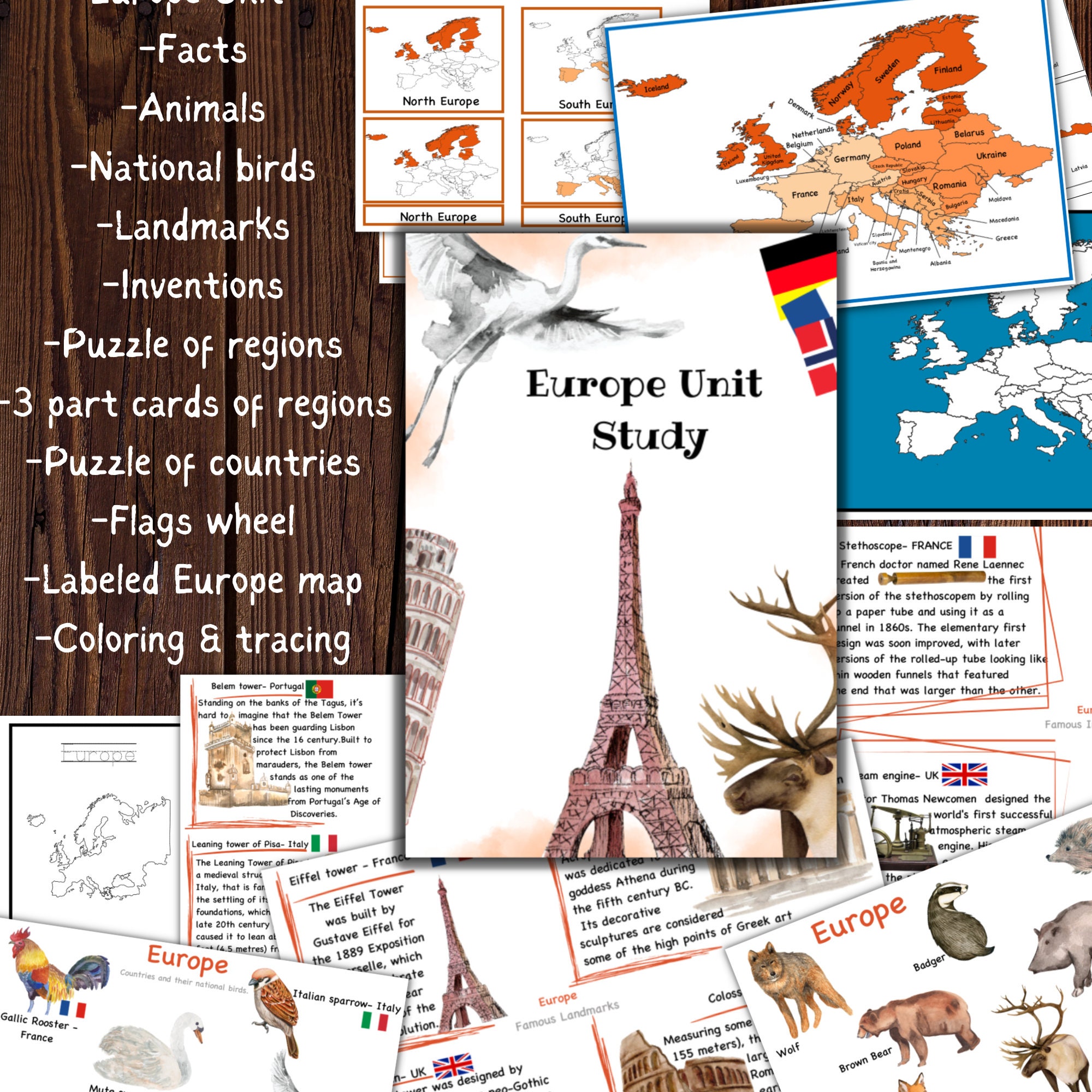 Continents Unit Study World Map Printable Puzzle Africa - Etsy Canada