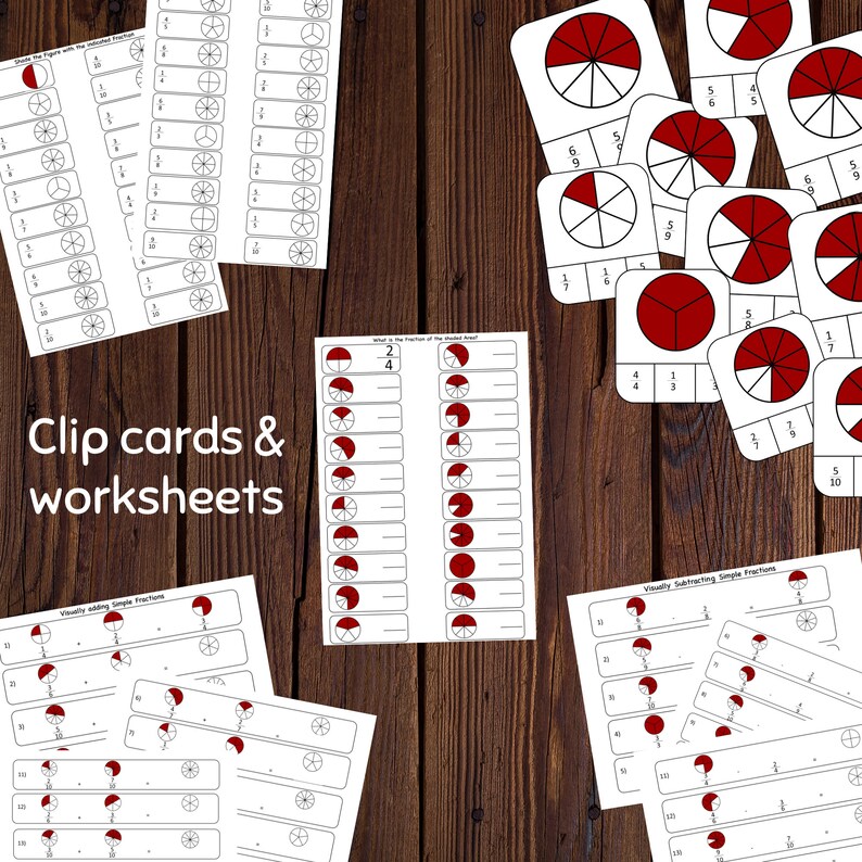 Fractions Bundle Printable, Montessori Fractions, Fractions Unit ...