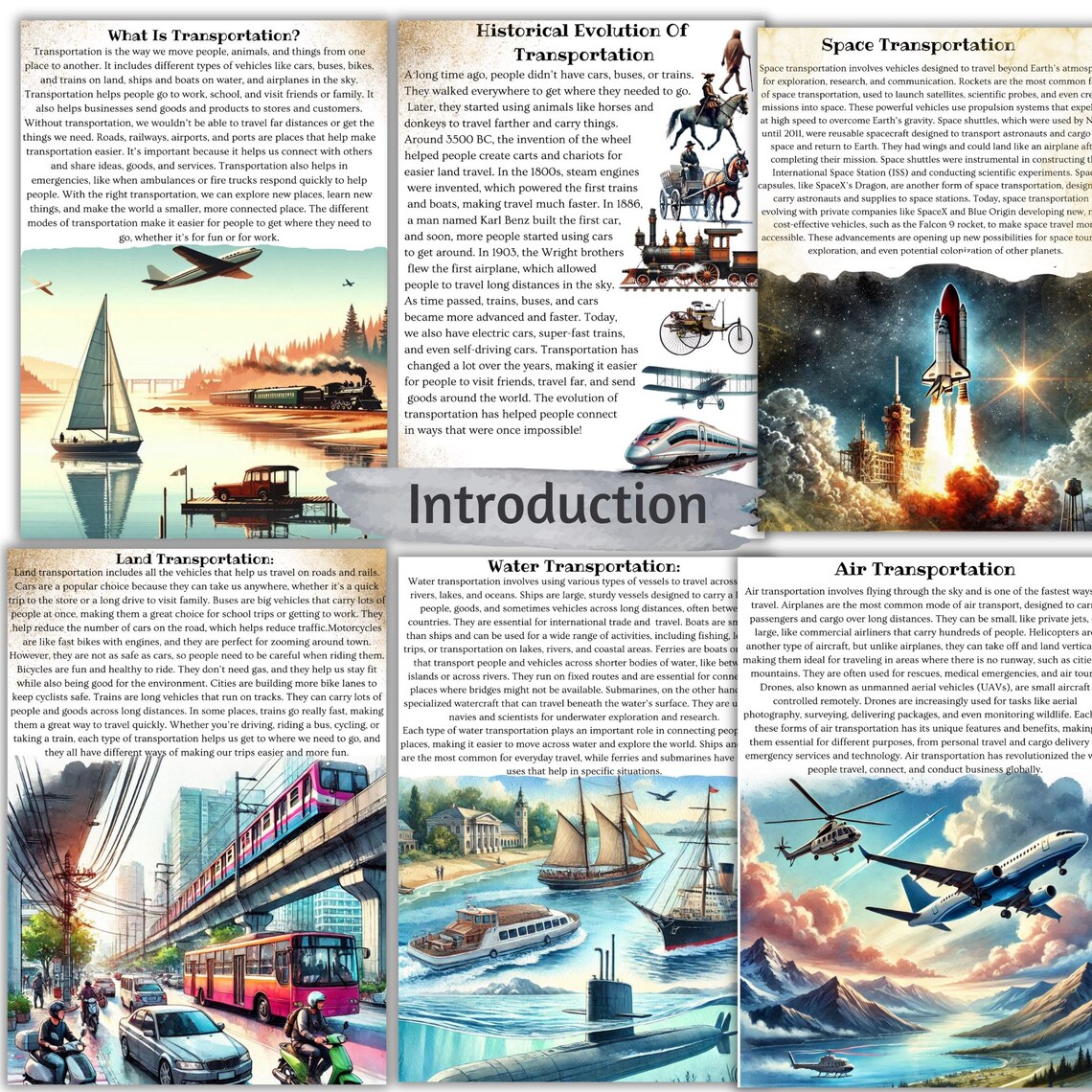 Wings and Wheels Units Study, Transportation Unit Study, Vehicles Unit ...