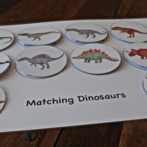 Dinosaurs Matching Printable, Dinosaurs Unit Study, Names of Dinosaurs ...