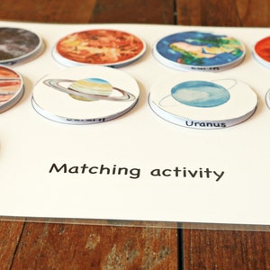Planets Matching Printable, Astronomy Book Binder, Solar System ...