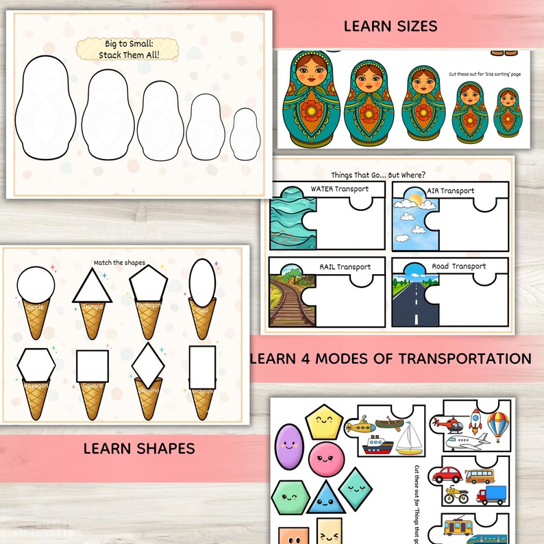 Toddler Busy Book Printable Montessori Learning Binder, My First ...