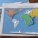 Continents Puzzle Printable, World Map Puzzle, 3 Part Cards Continents ...
