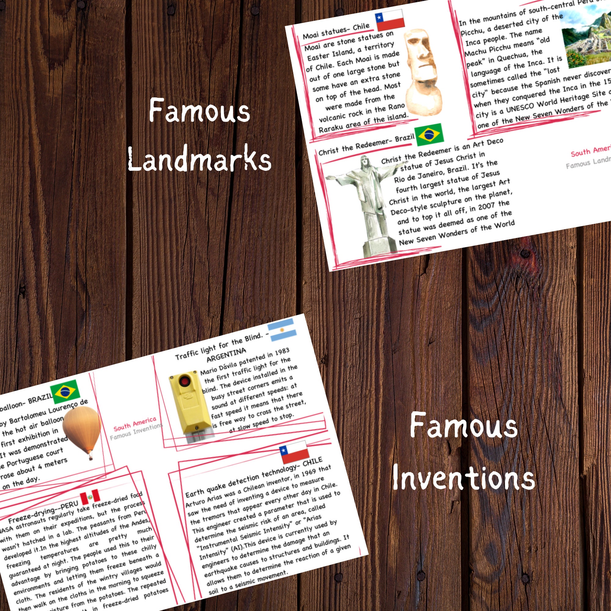 South America Unit Printable, North America Landmarks, South America ...