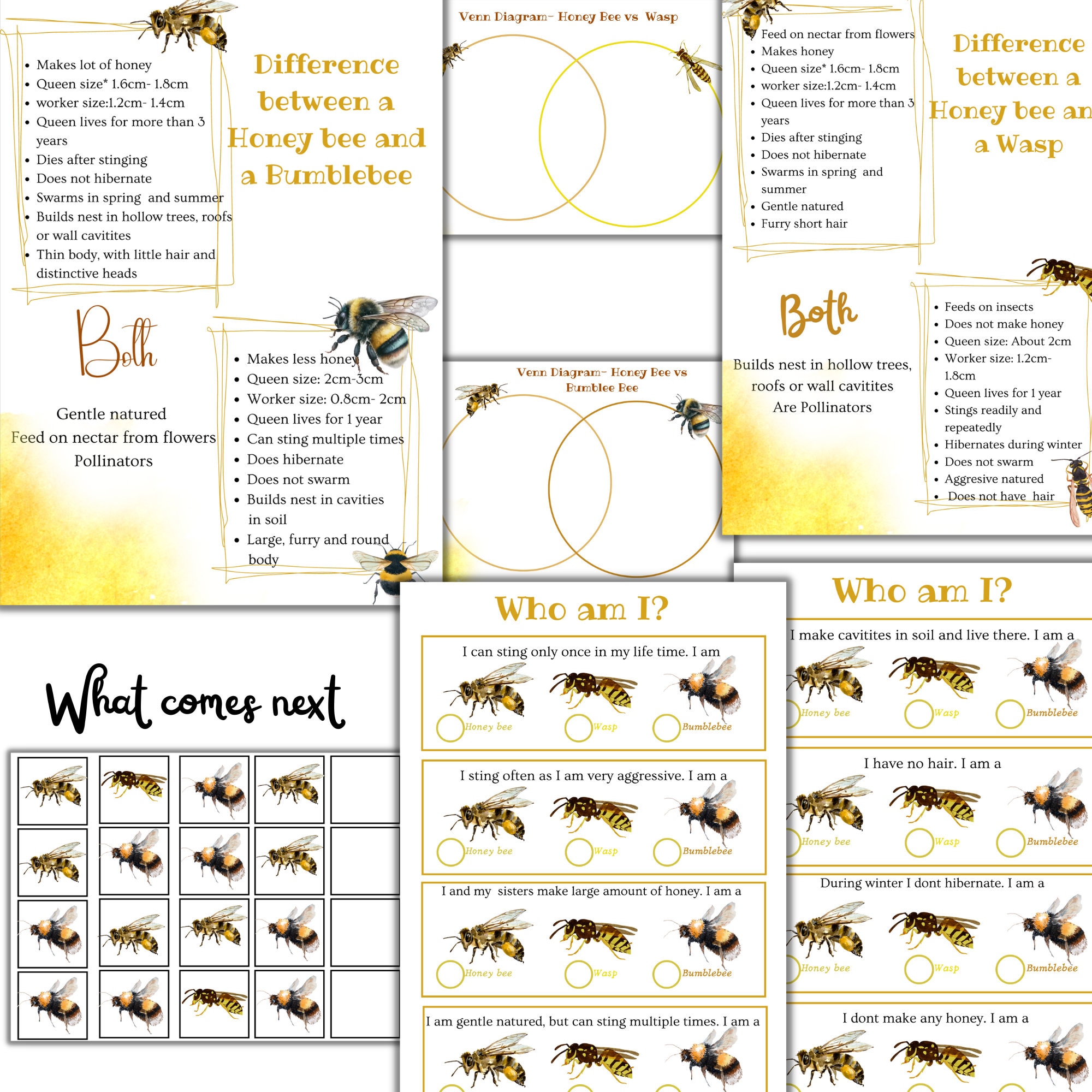 Honey Bee Unit Study Honey Bee Puzzle Printable Honey Bees - Etsy