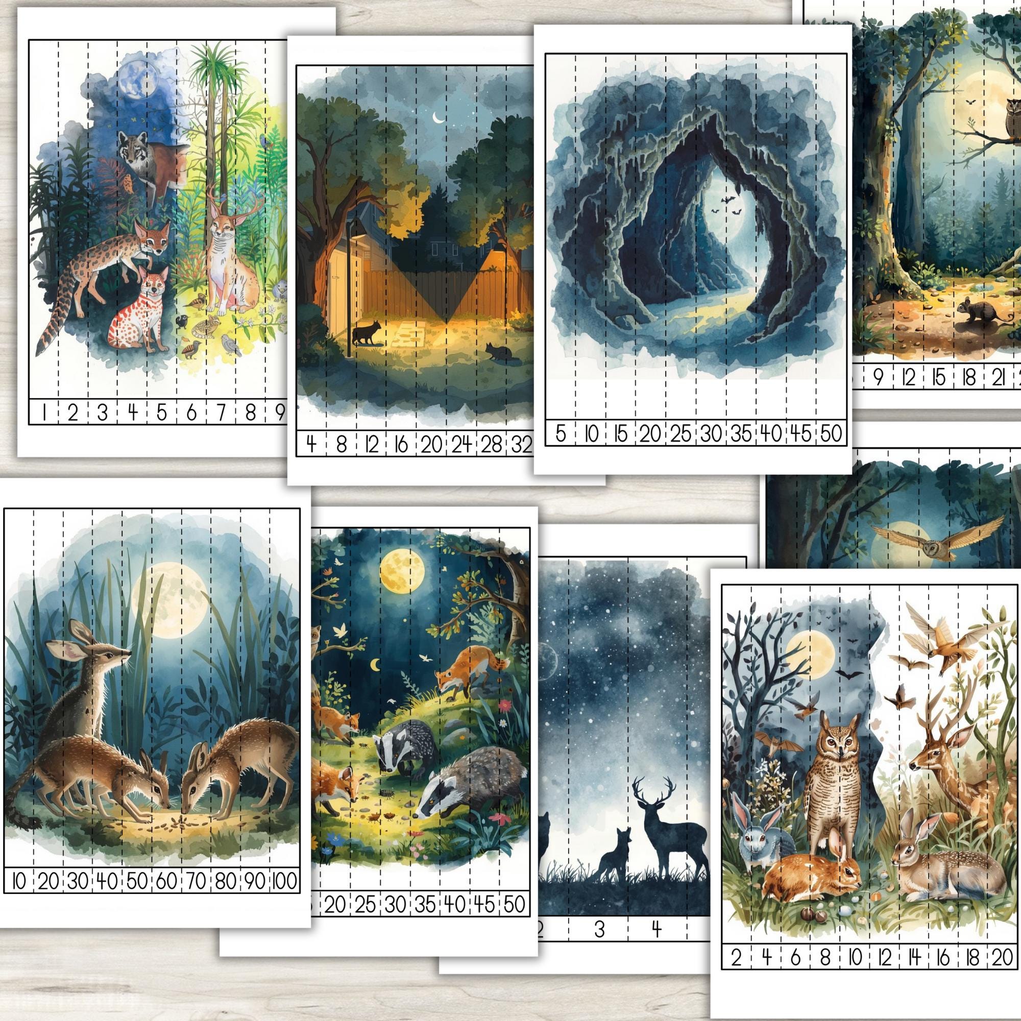 NOCTURNAL ANIMALS UNIT, Night Animals Unit, Animals Habitat, Homeschool ...