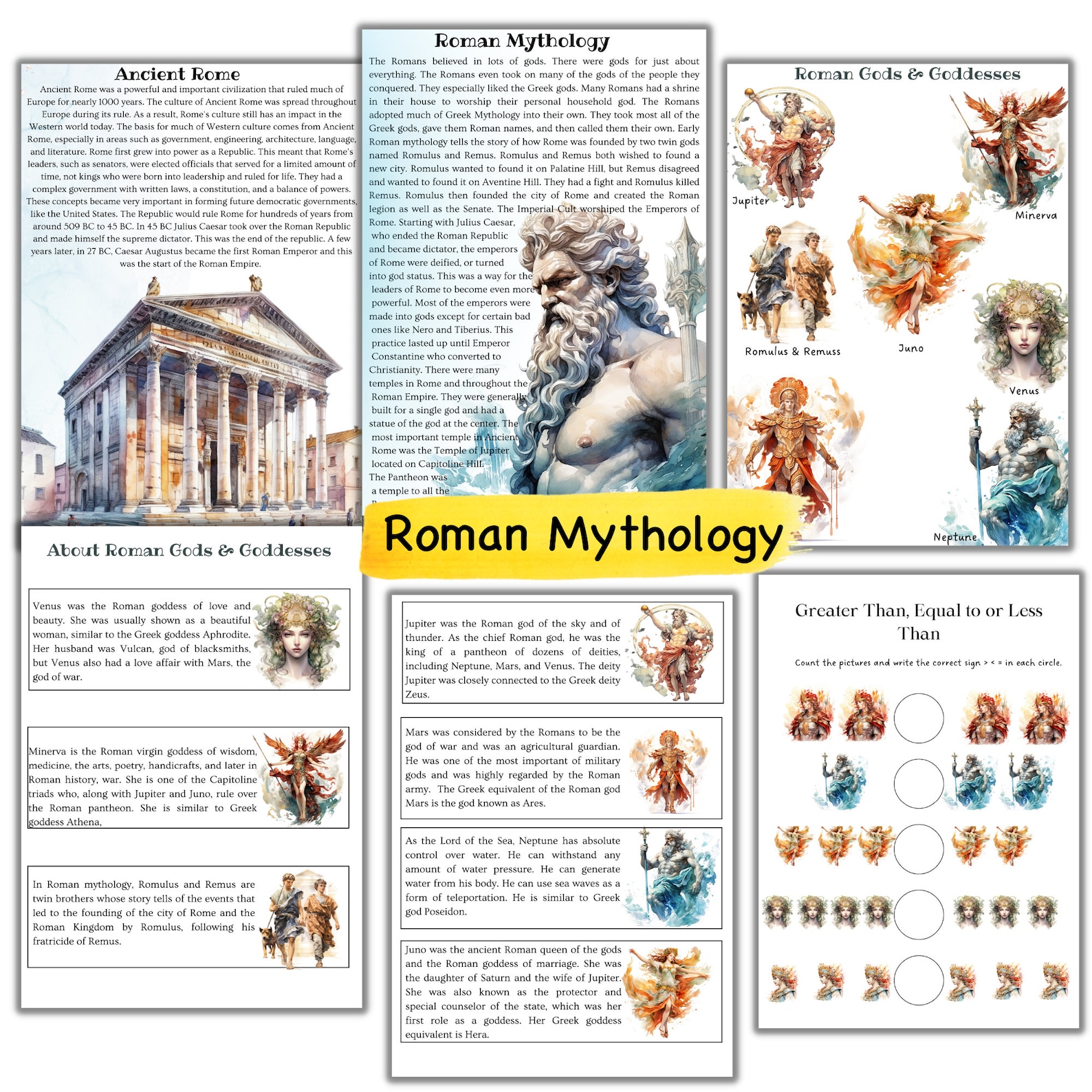 Mythology Unit Study, Greek Mythology Unit, Roman Mythology Unit, Norse ...