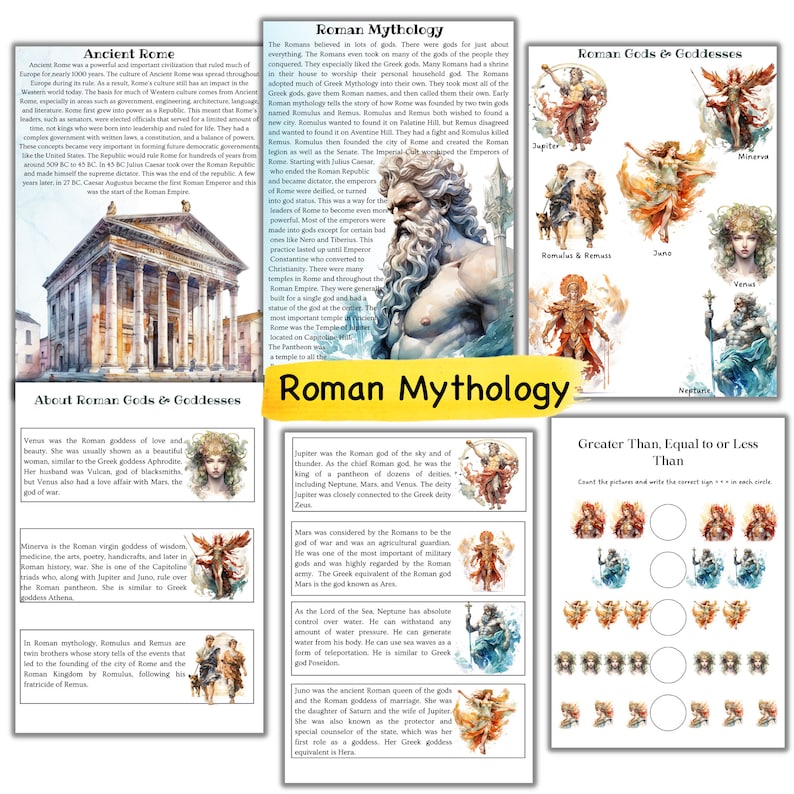 Mythology Unit Study, Greek Mythology Unit, Roman Mythology Unit, Norse ...