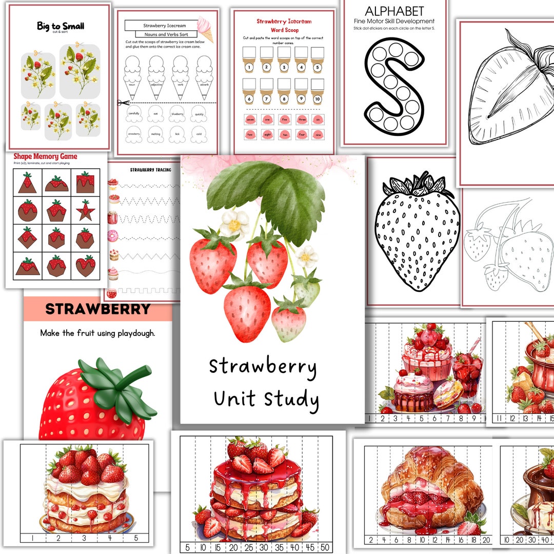 Strawberry Unit Study, Strawberry Shapes, Strawberry Anatomy ...