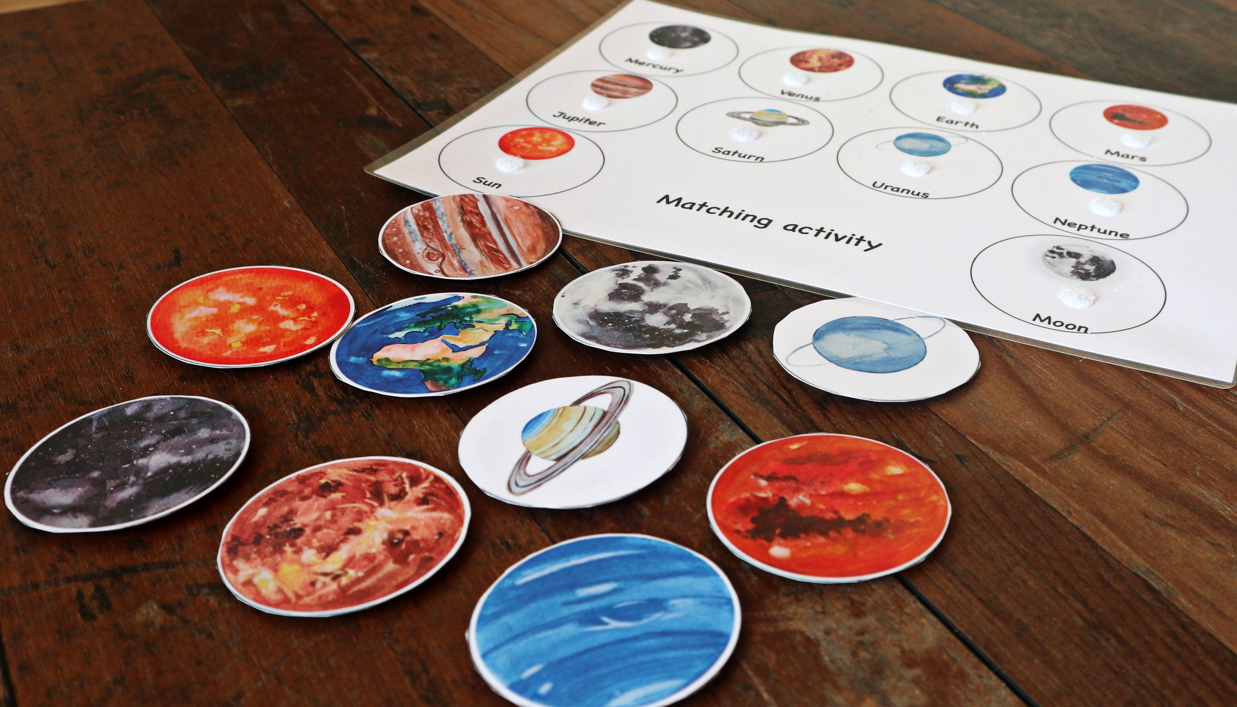 Planets Matching Printable Astronomy Book Binder Solar - Etsy