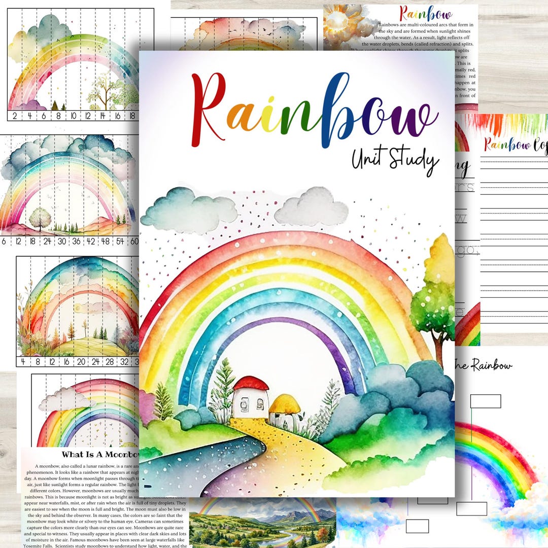 RAINBOW UNIT STUDY, Nature Study, Rainbow Homeschool - Etsy