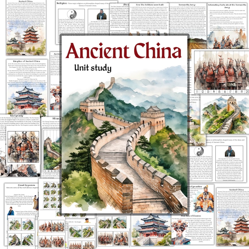 Ancient China Unit Study, Asia Unit Study, History Homeschool ...