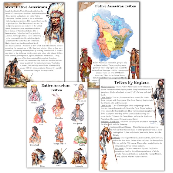 Hojas De Trabajo Sobre Nativos Americanos En Formato Pdf