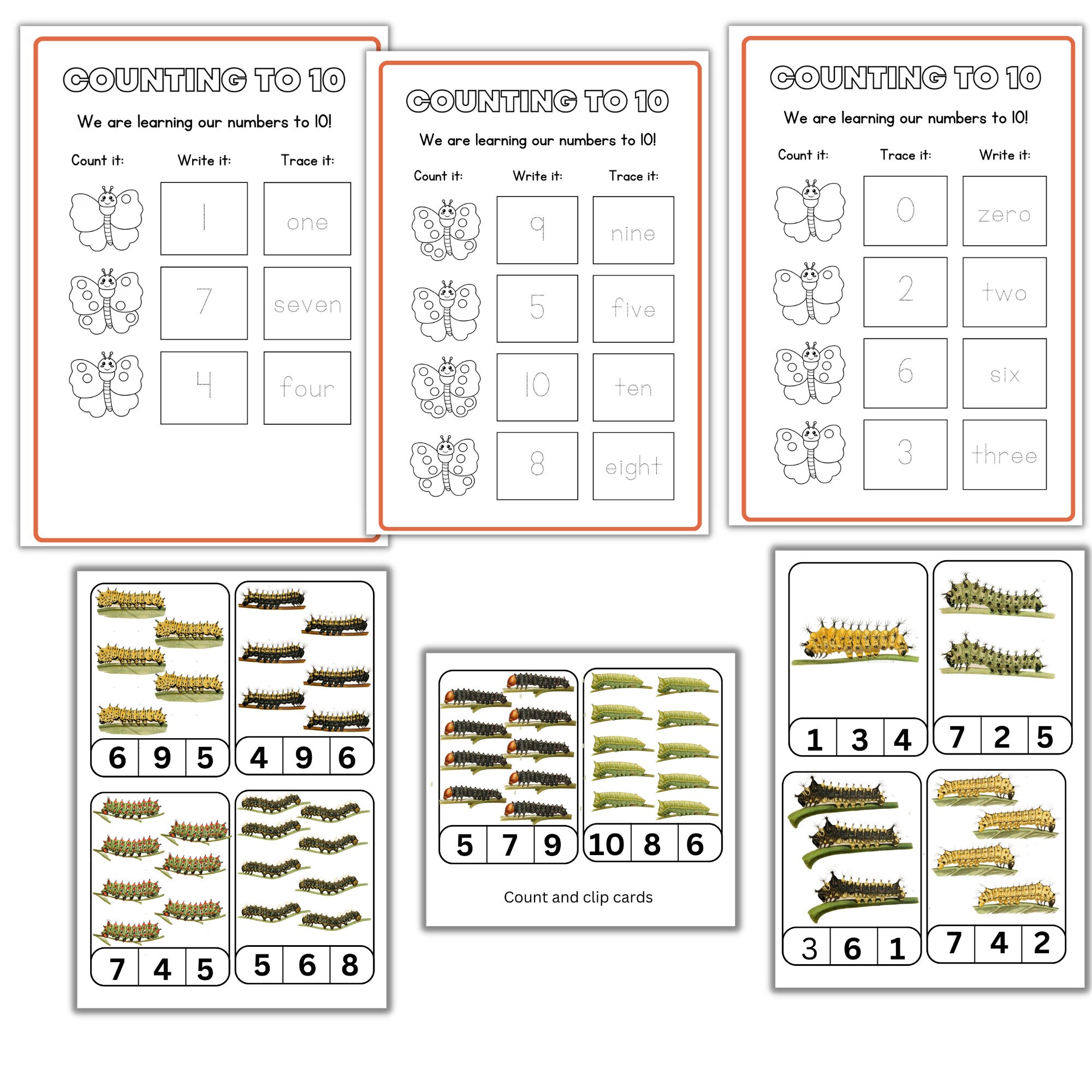 Butterfly Unit Study, Butterfly Printable Puzzle, Butterfly 3 Part ...