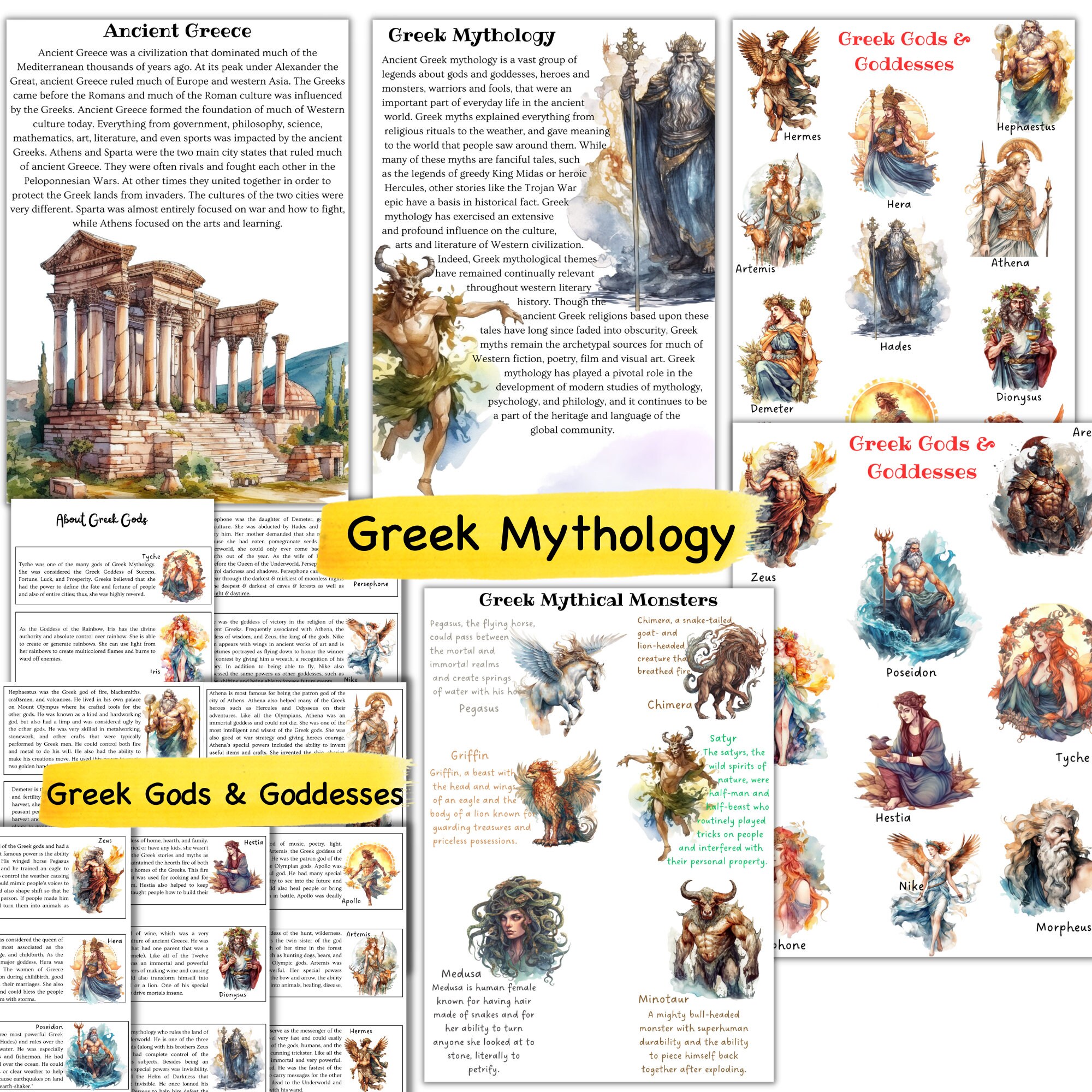 Mythology Unit Study, Greek Mythology Unit, Roman Mythology Unit, Norse ...