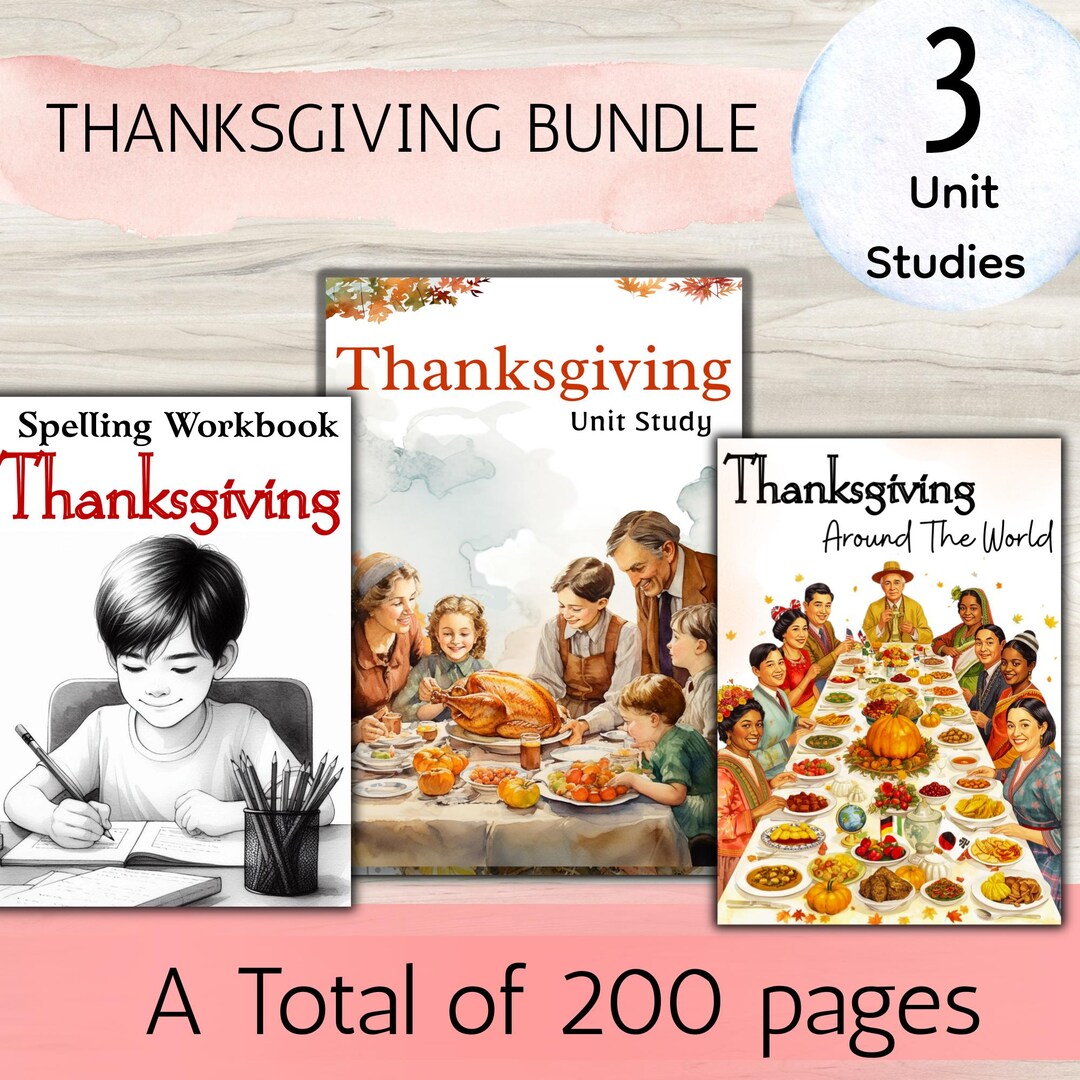 THANKSGVING BUNDLE, Thanksgiving Unit Study, Thanksgiving Spelling ...
