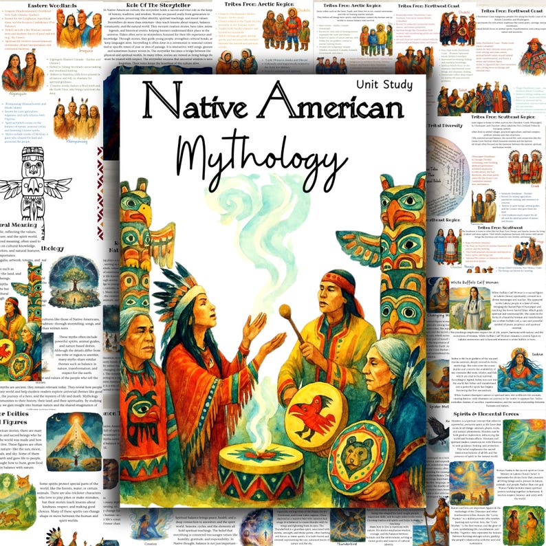 Native American Mythology Unit Study, Native American Tribes Unit ...