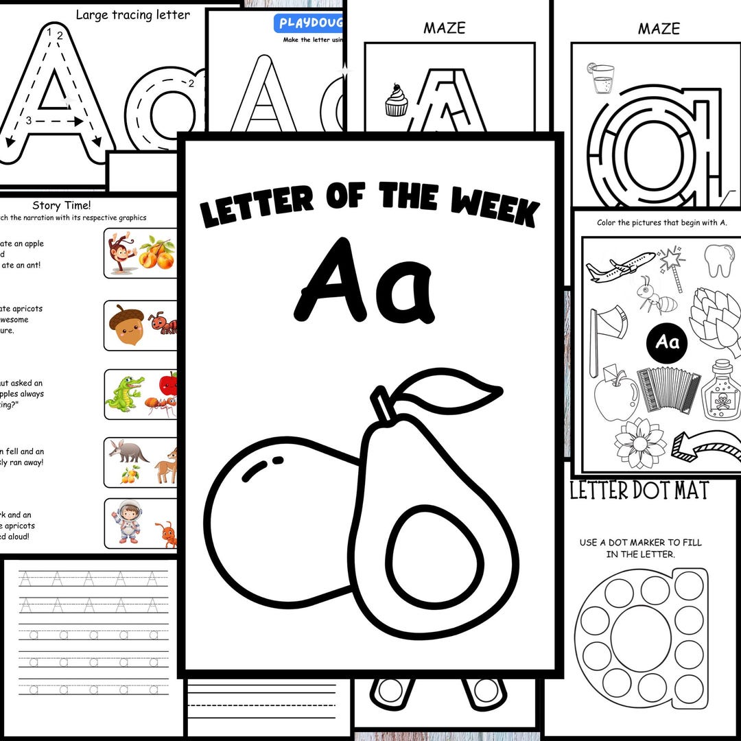 Letter of the Week Worksheets, Phonics Worksheets, Alphabet Binder ...