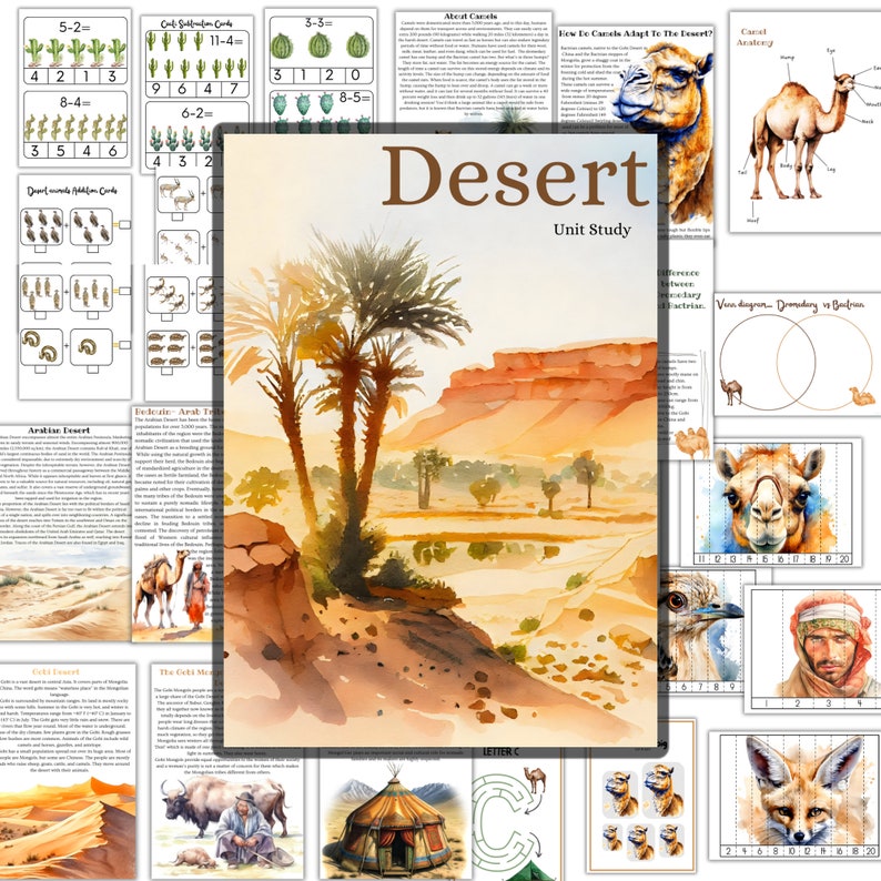 Desert Unit Study, Camel Unit Study, Desert Activities, Biome Unit ...
