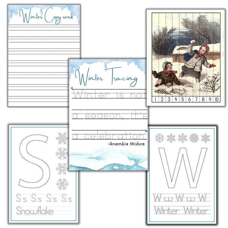 Snow Unit Study, Winter Printable Activity, Snowflake Anatomy ...