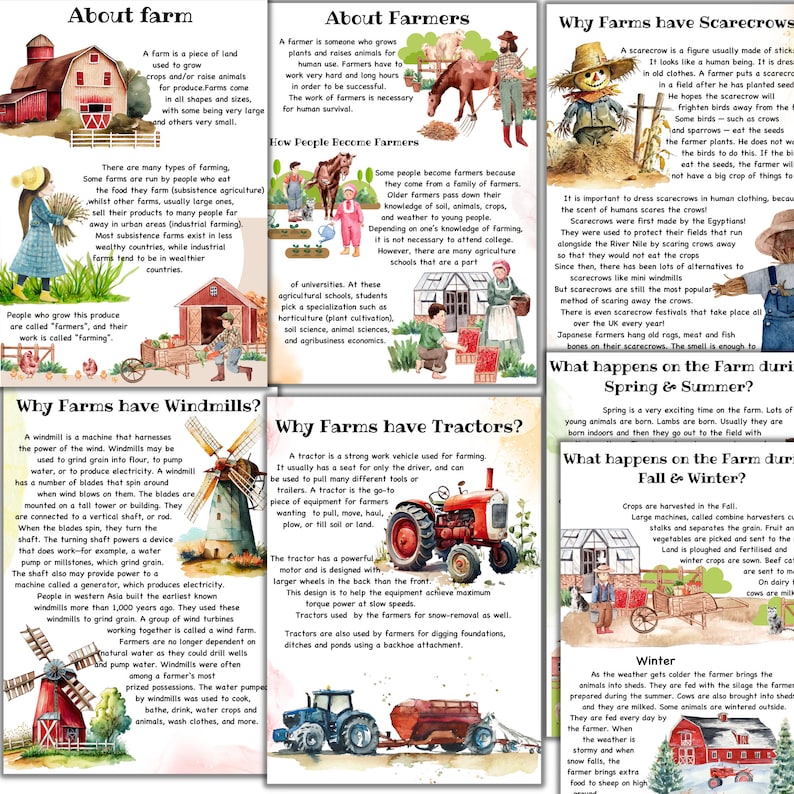 Farm Unit Study Chicken Unit Study Farm Animals Activities - Etsy