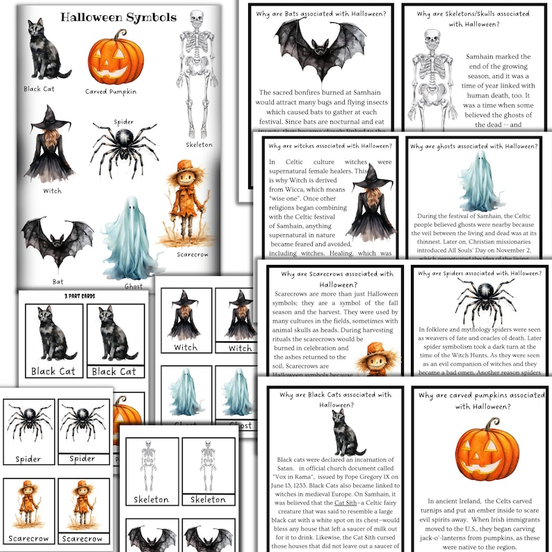 HALLOWEEN UNIT STUDY, Spider Unit Study, Raven Unit Study, Pumpkin Unit ...